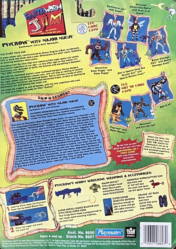 Earthworm Jim 1994 Psycrow Action Figure NOC. | Comic Collectibles ...
