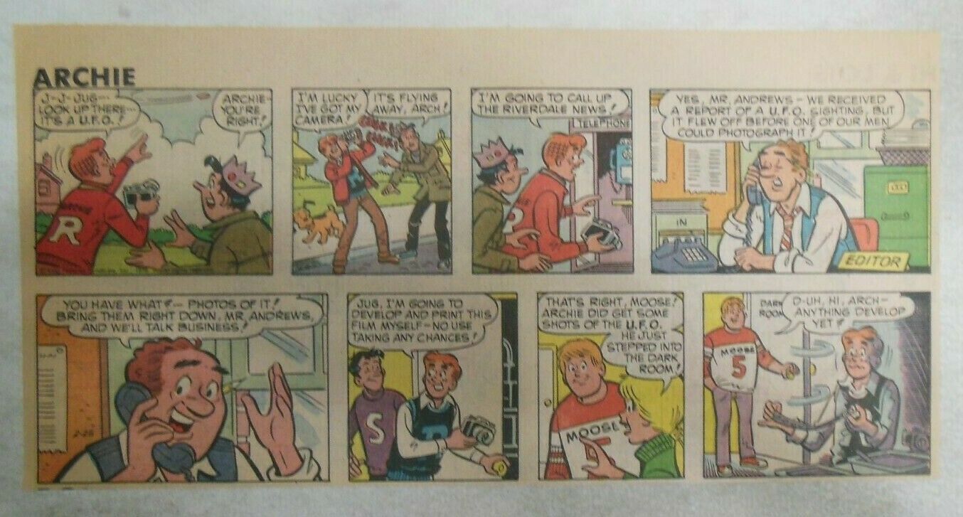 (24) Archie Sunday Pages by Dan DeCarlo from 1979 All Thirds Color ...