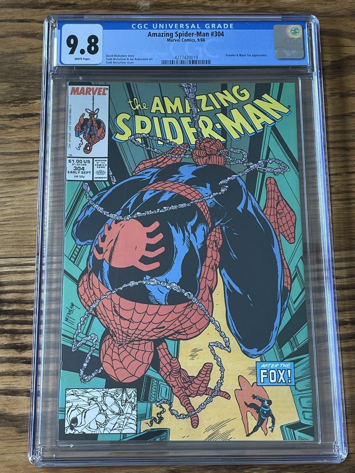 Amazing Spider-Man #304 CGC 9.8 McFarlane Cover w/Prowler & Black Fox ...