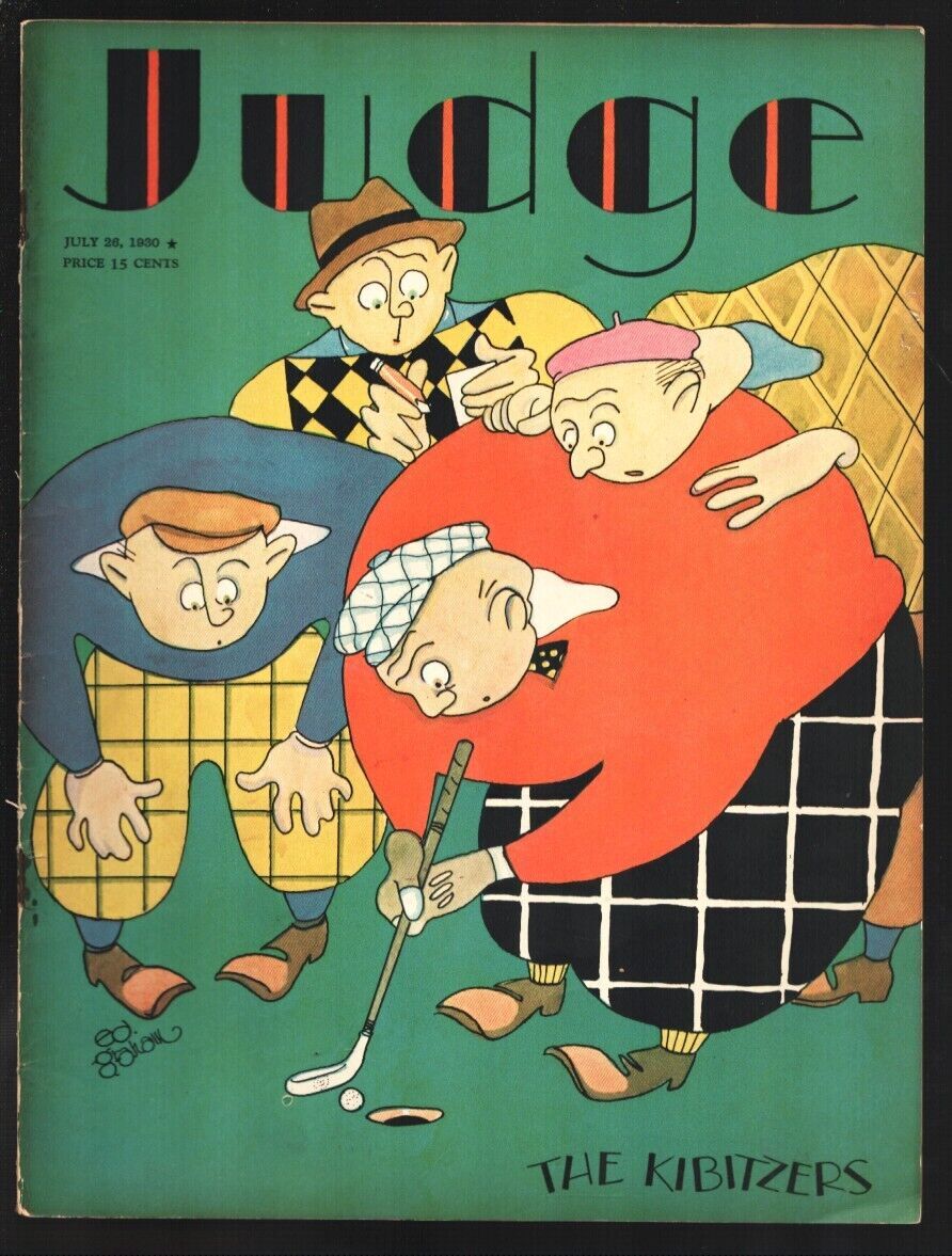 Judge 7/26/1930-early humor comic mag-Golf cover art by Ed GrahamC.D ...
