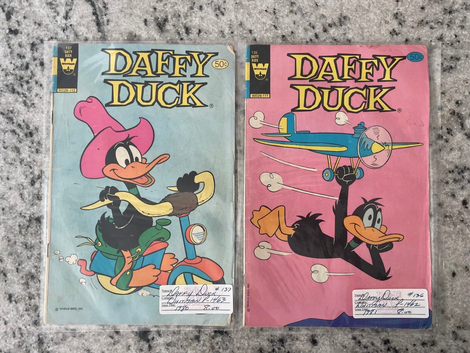 Lot Of 2 Daffy Duck Gold Key Whitman Comic Books # 136 137 Looney Tunes ...