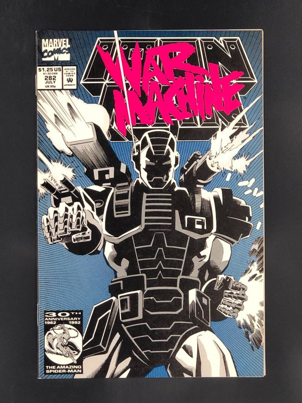 Iron Man #282 (1992) 1st Cover App of the War Machine Armor, Worn by ...