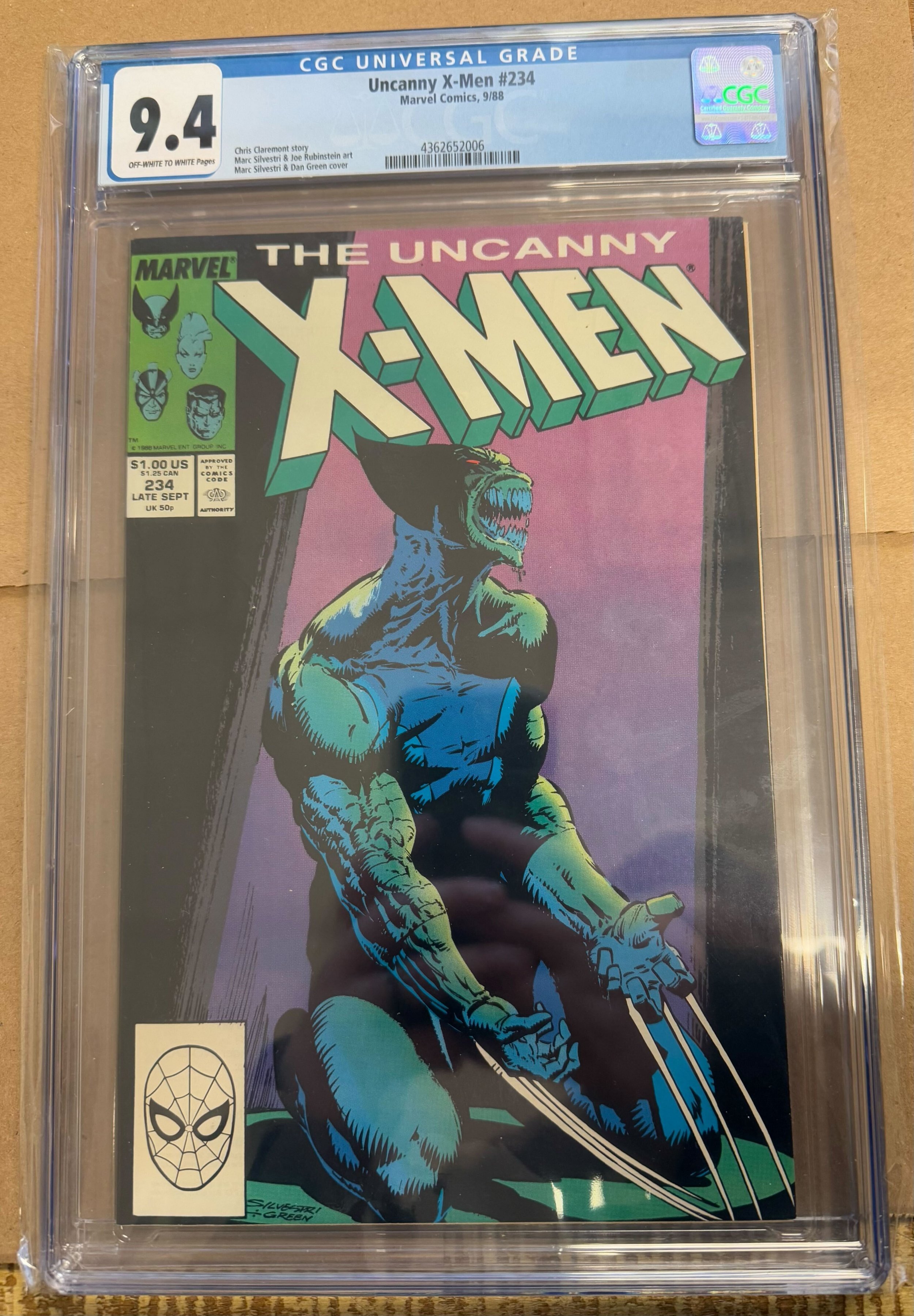 The Uncanny X-Men #234 (1988) CGC 9.4 | Comic Books - Copper Age ...