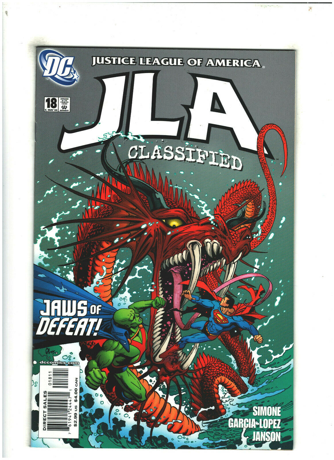 JLA Classified #18 NM- 9.2 DC Comics 2006 Gail Simone, Superman | Comic ...