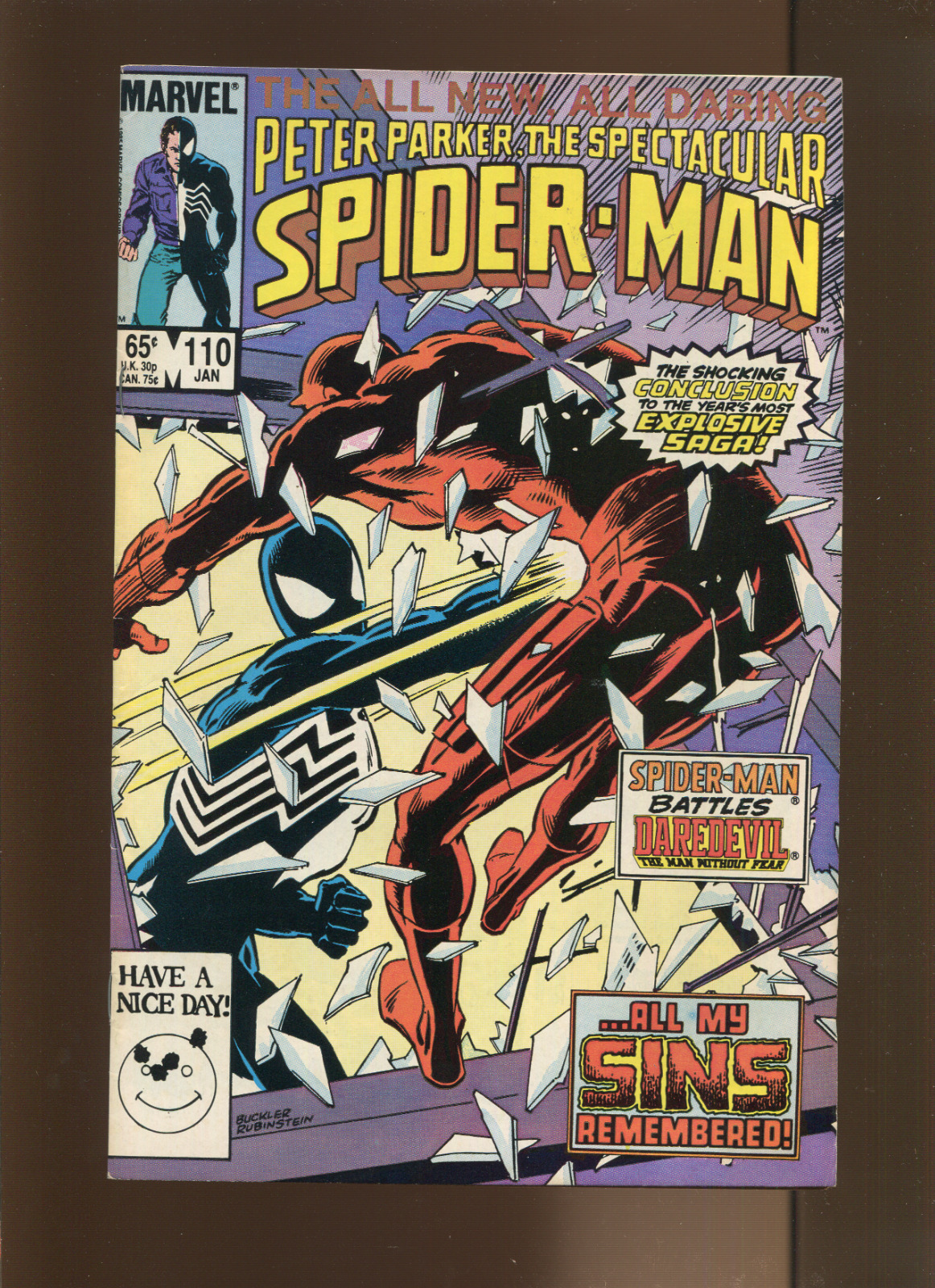 Spectacular Spiderman #110 - Rich Buckler, Joe Rubinstein Cover Art. (8 ...