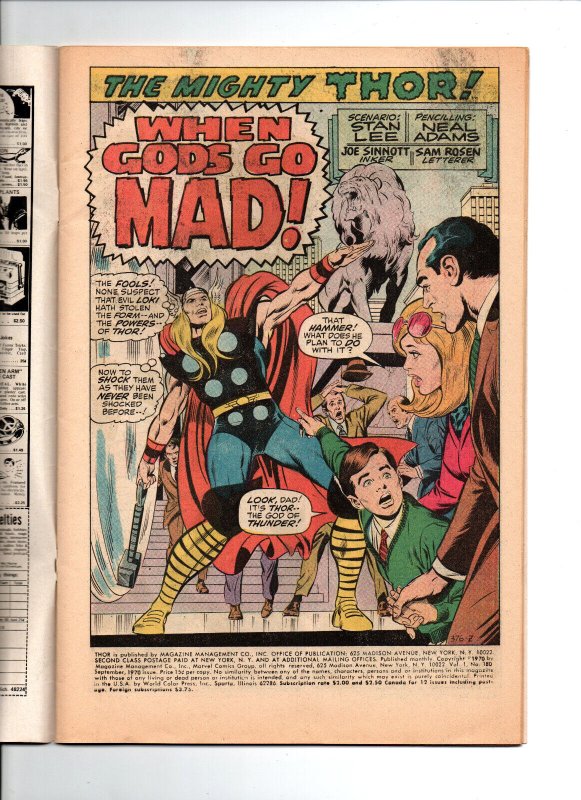 The Mighty Thor #180 - Thor - Loki - Neal Adams - 1970 - FN | Comic ...