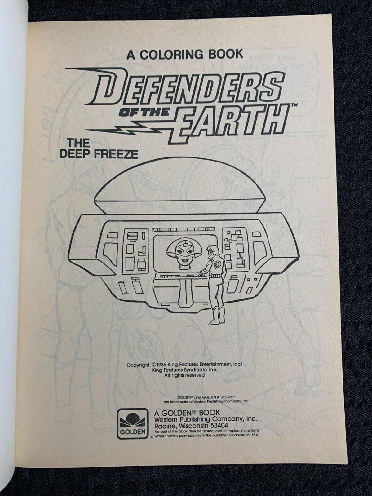 1986 DEFENDERS OF THE EARTH DEEP FREEZE Coloring Book FN+ 6.5 Golden ...