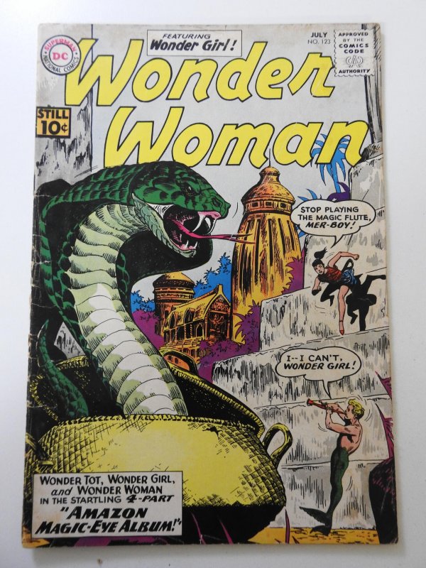 Wonder Woman #123 (1961) GD Cond 2 in spine split, cover detached ...