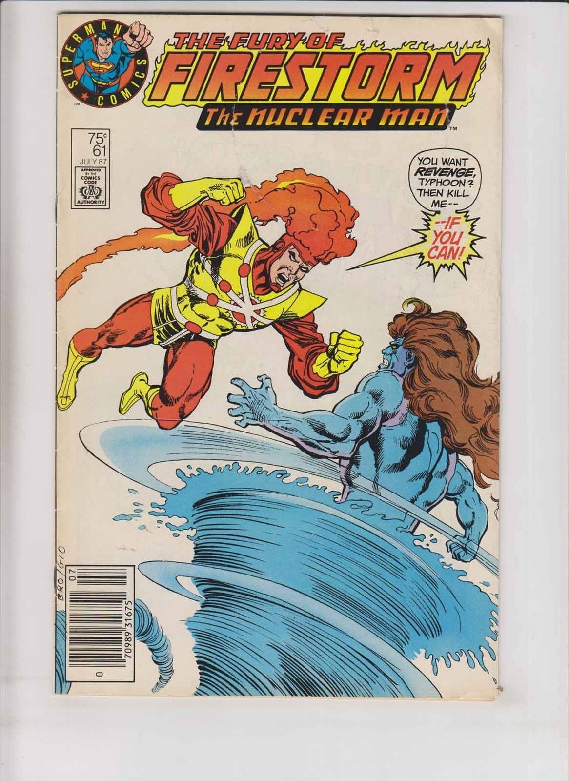 Fury of Firestorm #61 superman comics test logo variant - typhoon 1987 ...
