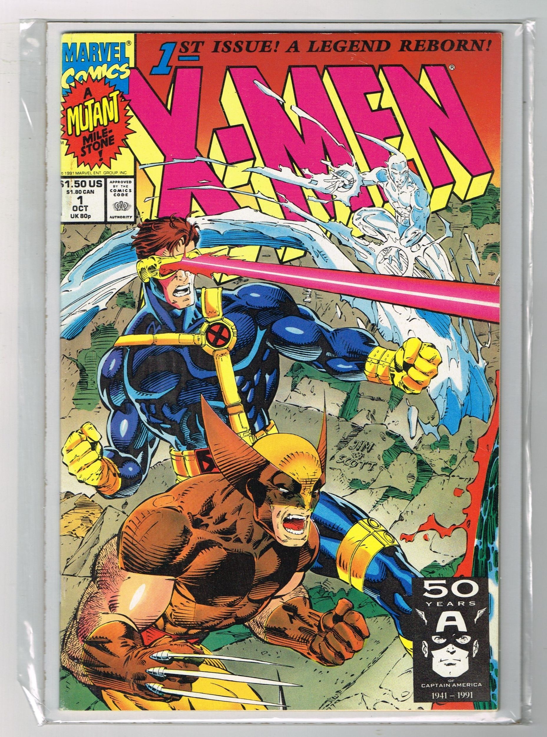 X-Men #1 Wolverine and Cyclops Cover (1991) A Legend Reborn Marvel ...