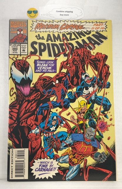 The Amazing Spider-Man #380 Maximum. Carnage (1993) | Comic Books ...