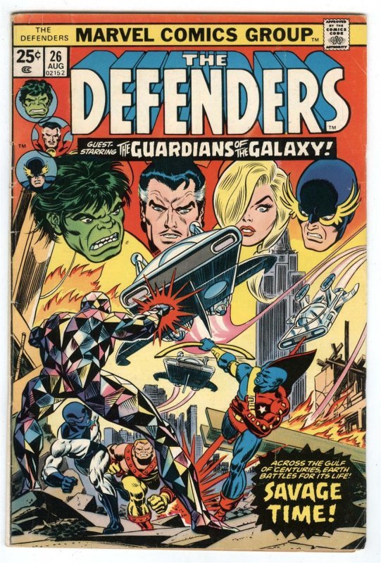 DEFENDERS #26 Aug 1975 Valkyrie Dr Strange Hulk-early Guardians of the ...