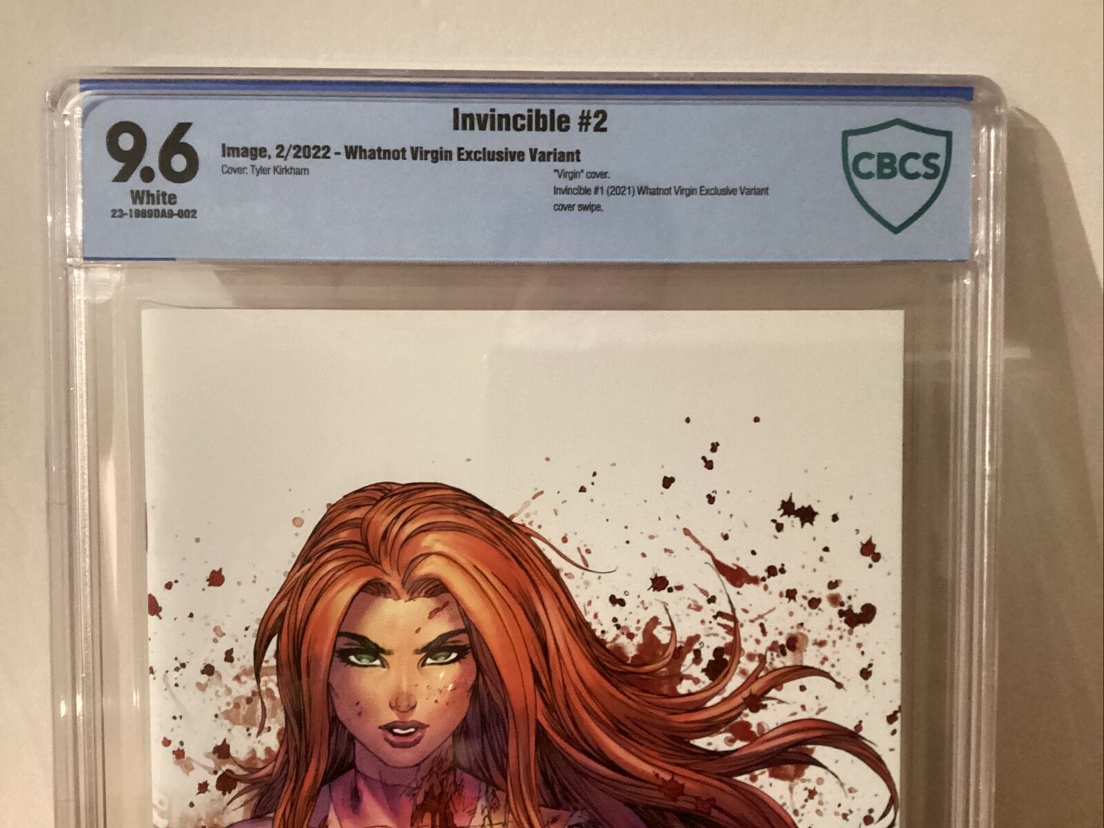 Invincible #2 Cbcs 9.6 Tyler Kirkham Whatnot Exclusive Battle Damage ...