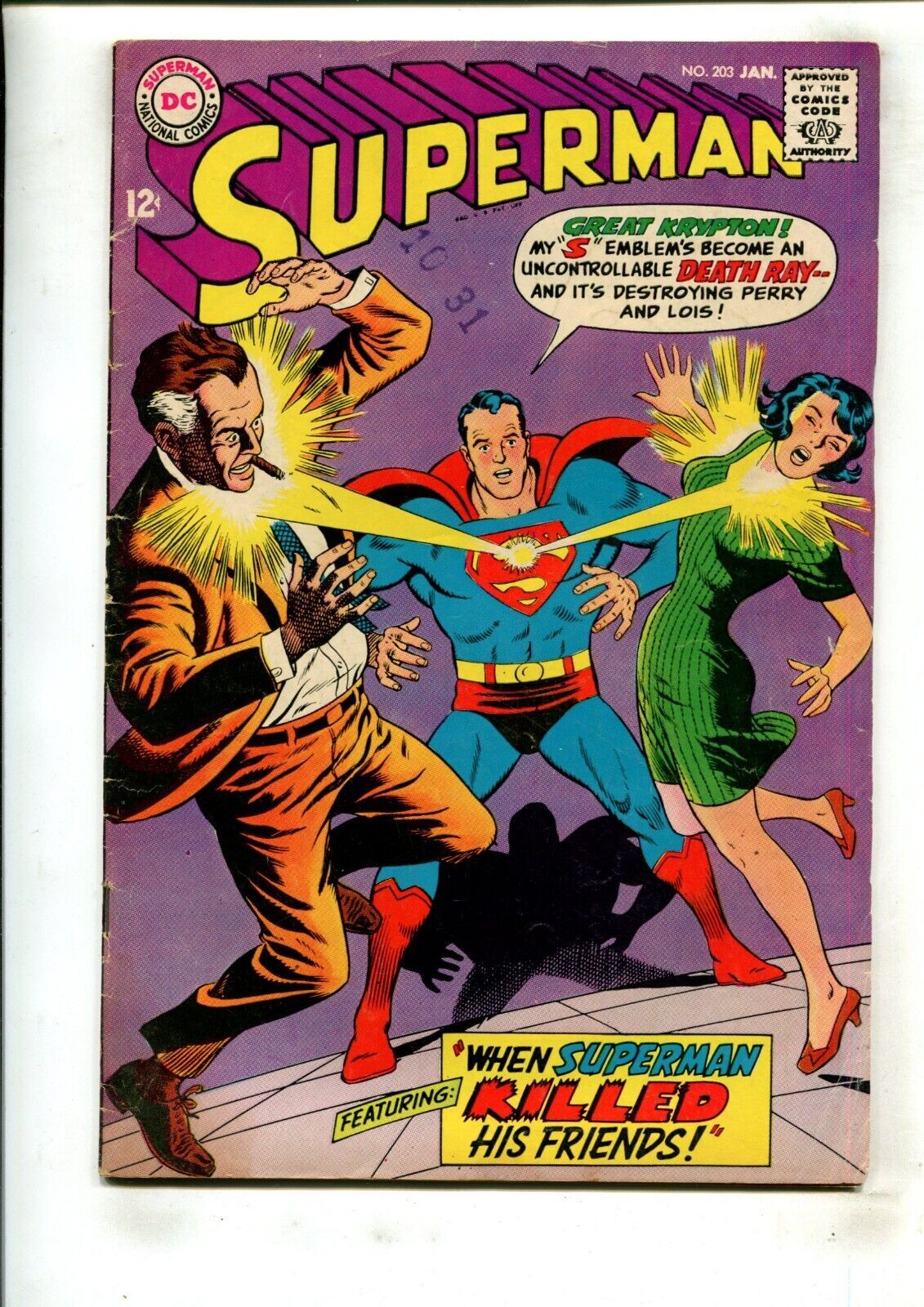 Superman #203 (4.5) When Superman Killed HIS Friends!! 1968 | Comic ...
