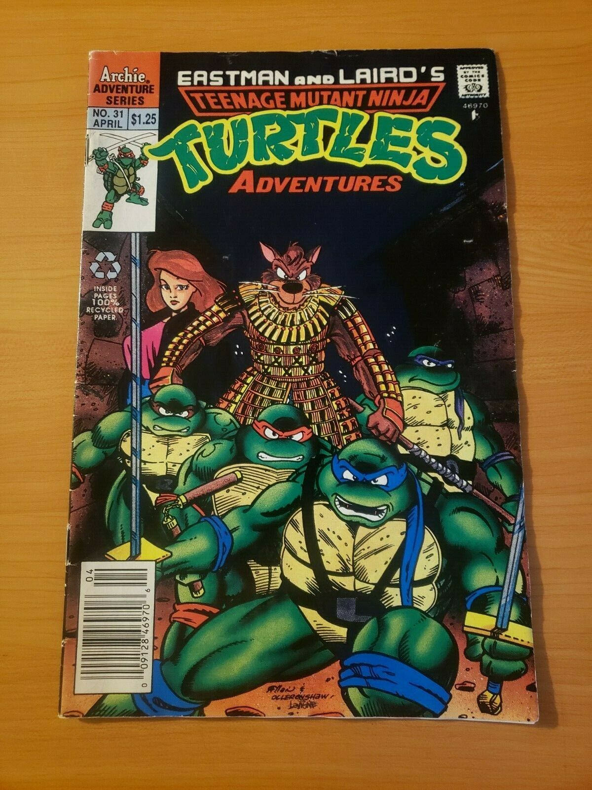 Teenage Mutant Ninja Turtles Adventures #31 ~ VERY GOOD VG ~ 1992 ...