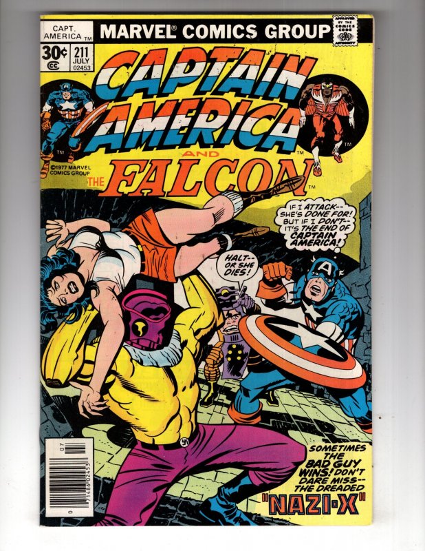 Captain America #211 (1977) 8.5-9.0 NAZI-X!!! Arnim Zola! Jack Kirby ...