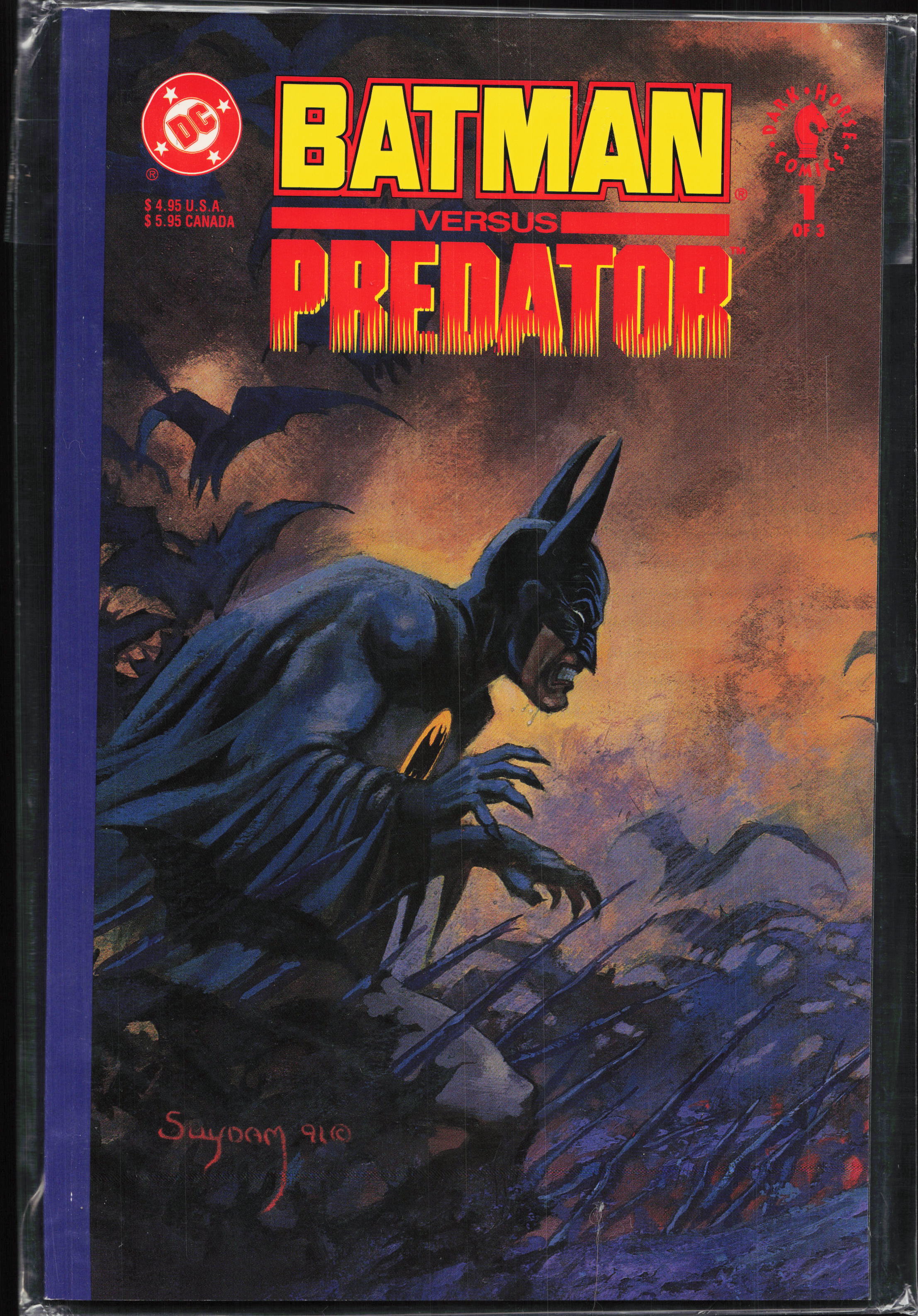 Batman versus Predator [Regular] #1 Batman Cover (1991) Batman | Comic ...