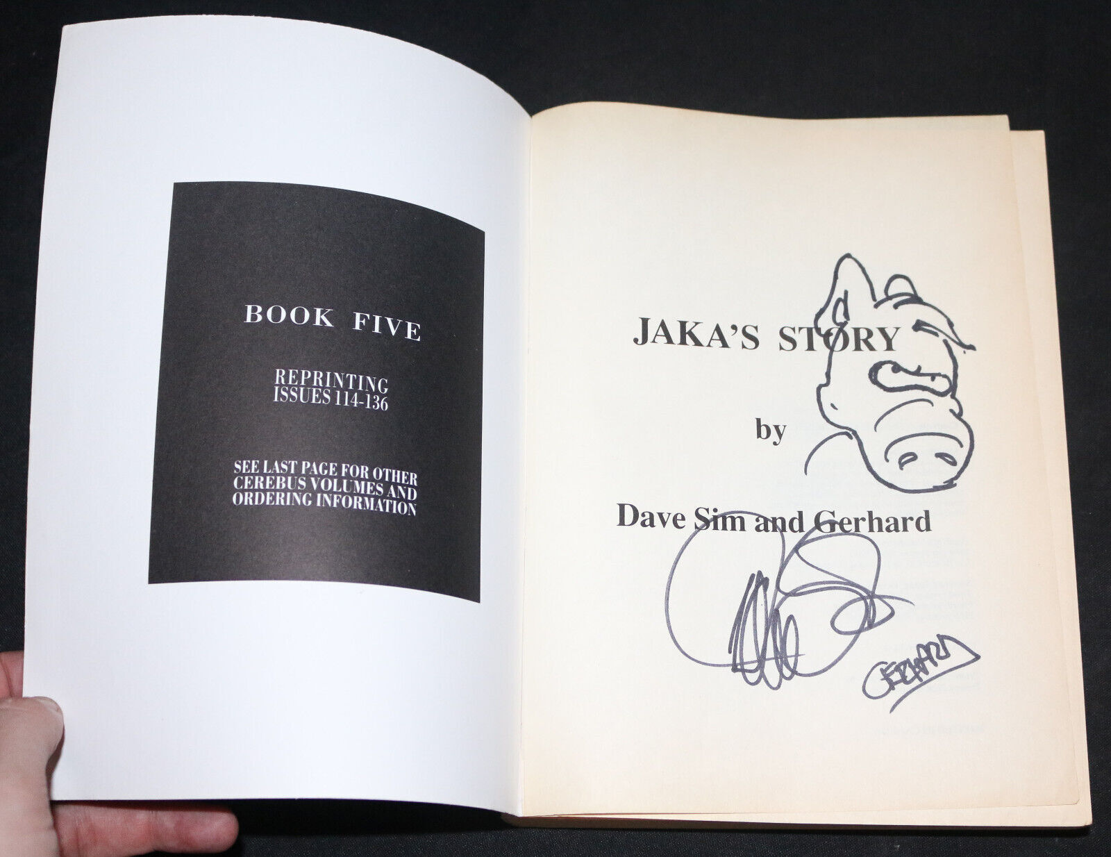 Jaka's Story Book - Signed & Cerebus the Aardvark Drawing art by Dave ...