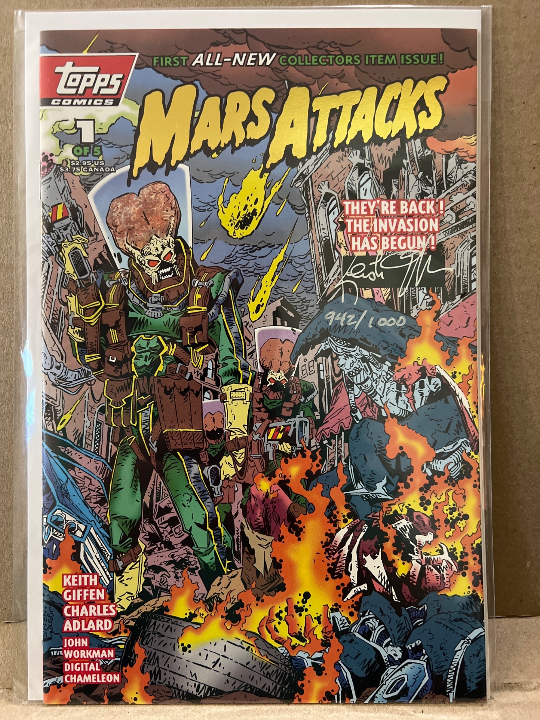 Mars Attacks #1 (1994) signed and numbered by Keith Giffen 947/1000 | Comic Books - Modern Age ...