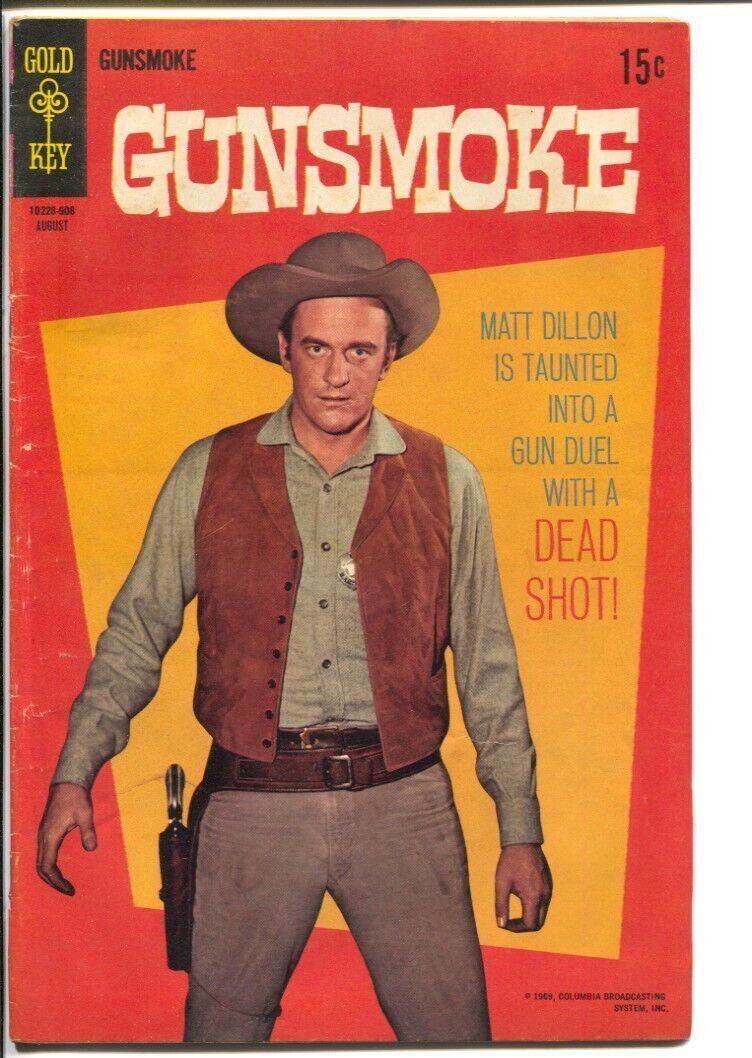 Gunsmoke #4 1969-Gold Key-James Arness TV series photo cover-Matt ...