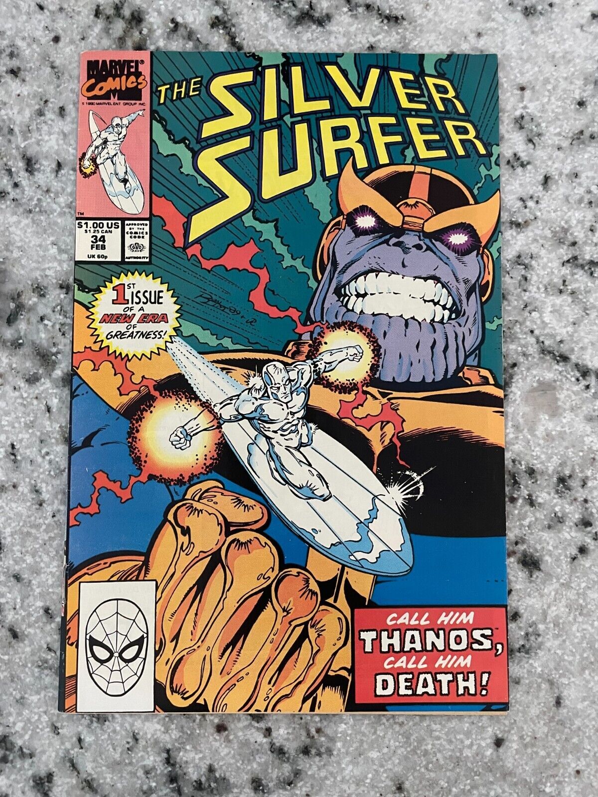 The Silver Surfer # 34 NM Marvel Comic Book Thanos Mephisto Avengers ...
