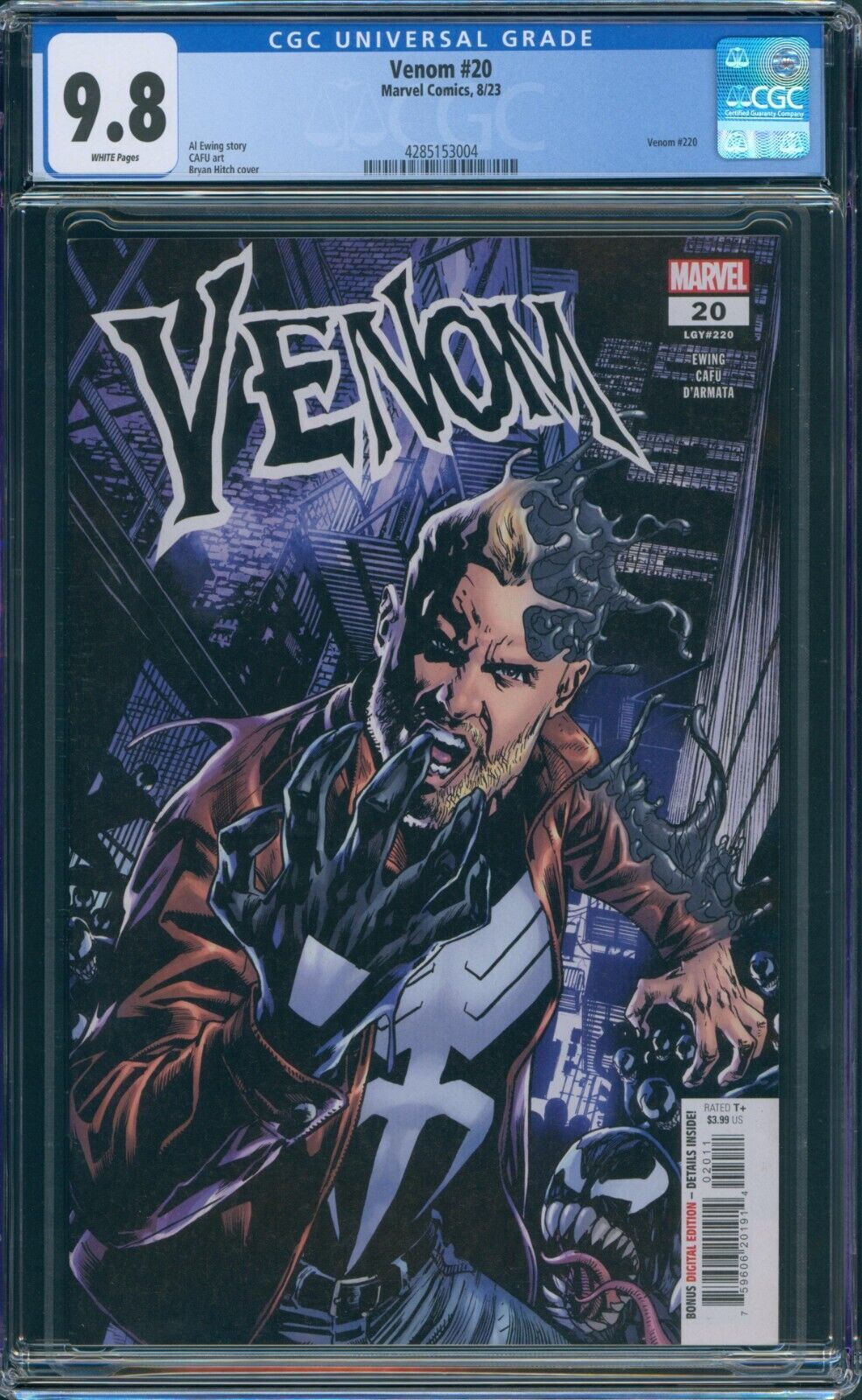 Venom #20 CGC 9.8 White Pages Bryan Hitch Cover A Marvel 2023 HD Scan ...
