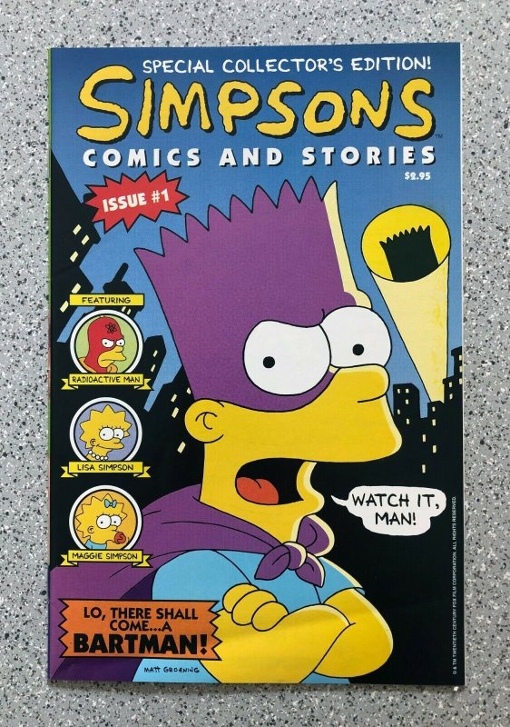 Simpsons Comics and Stories #1 (1993) 1st Simpsons in Comics - No ...
