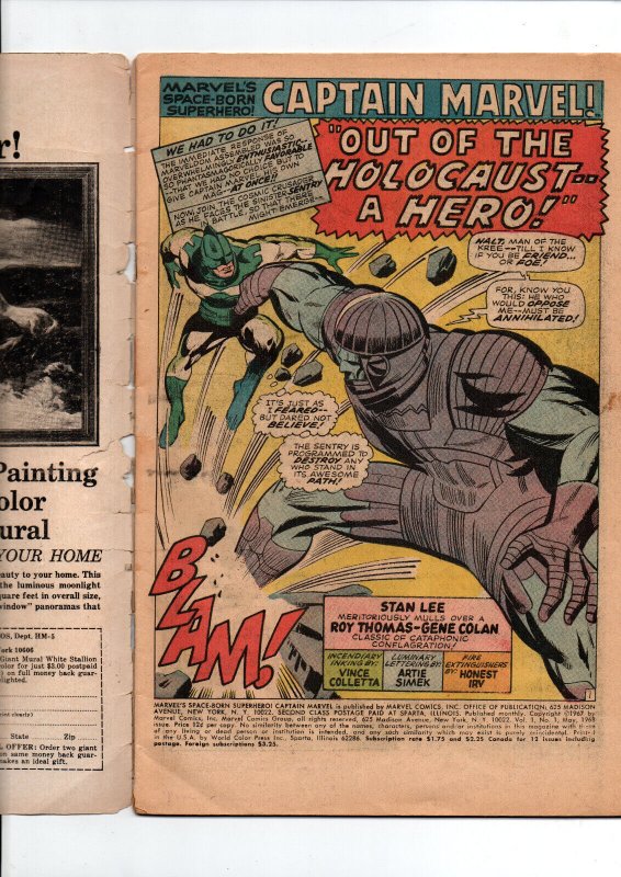 Captain Marvel #1 - 1st solo series - KEY - 1968 - FR | International ...