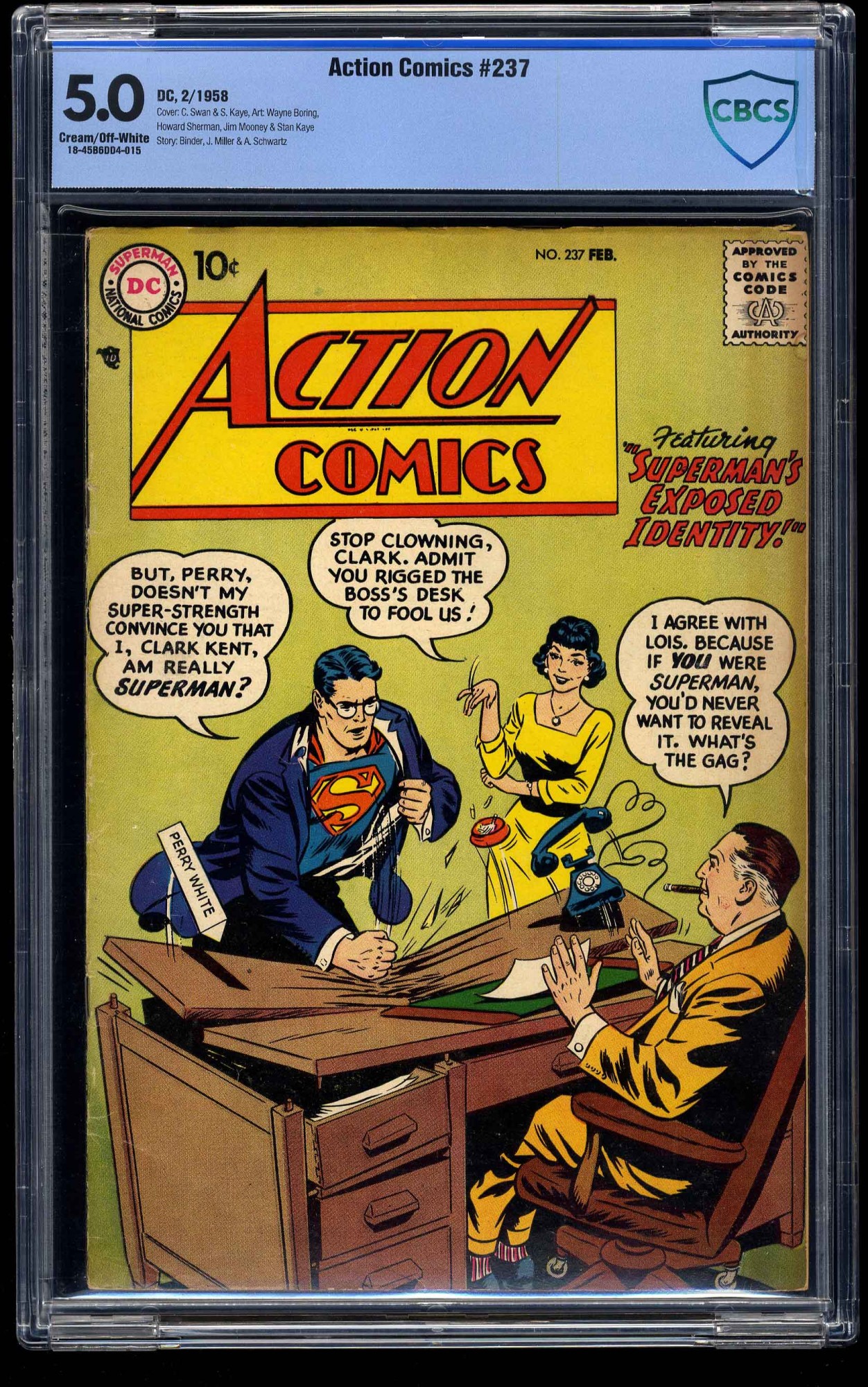Action Comics #237 CBCS VG/FN 5.0 Cream To Off White | Comic Books ...
