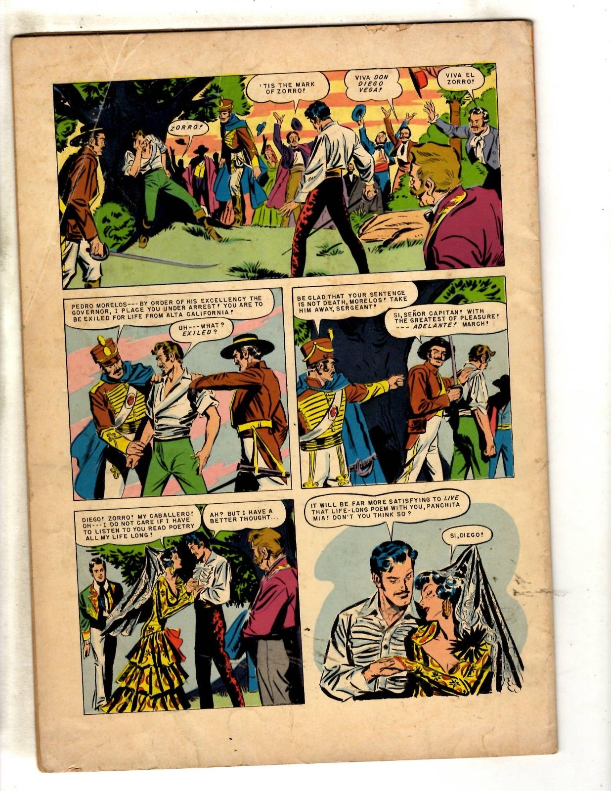 Four Color # 425 VG Dell Golden Age Comic Book Return Of Zorro 1952 BE1 ...