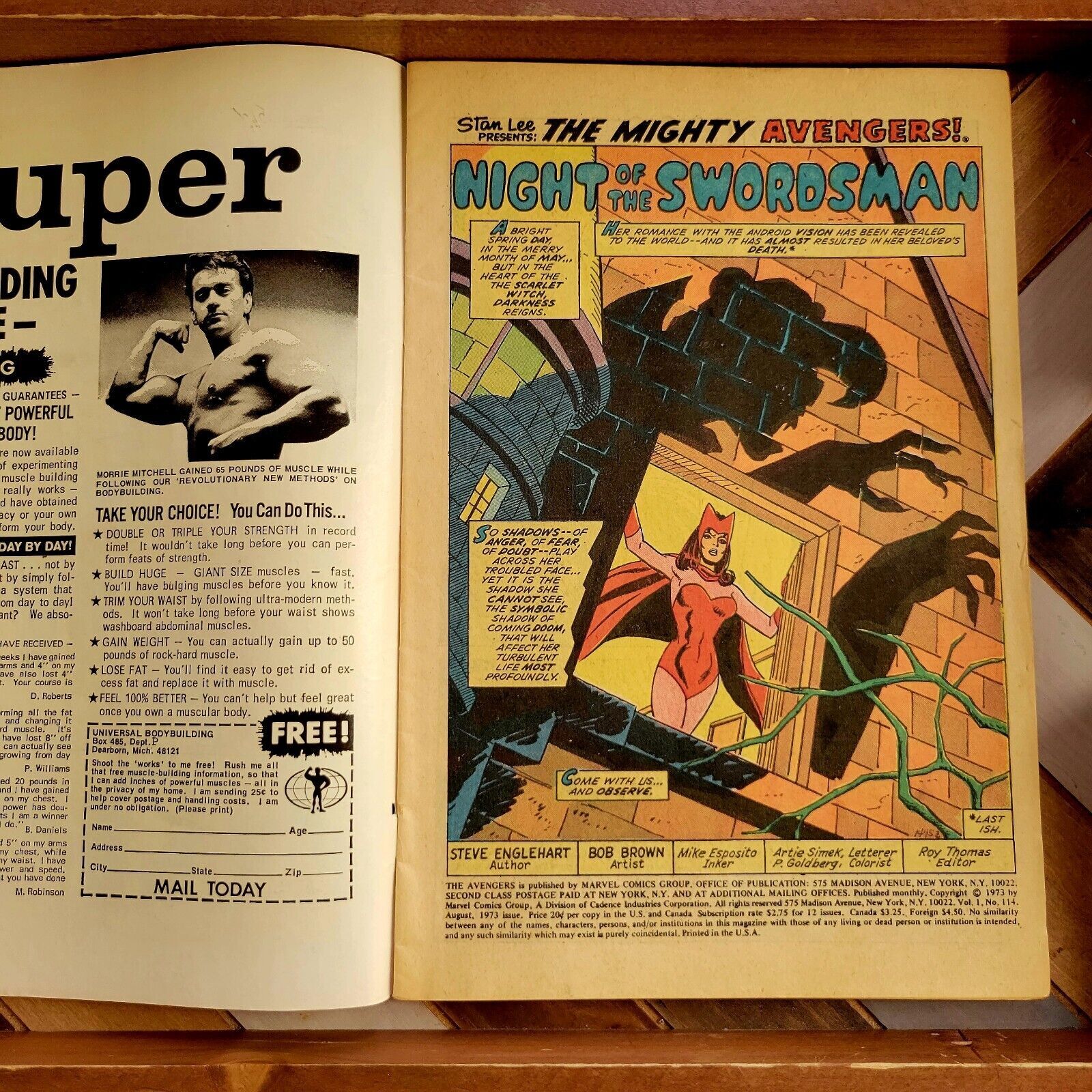 AVENGERS #114 VG+ (Marvel 1973) 2nd app & first cover for MANTIS ...