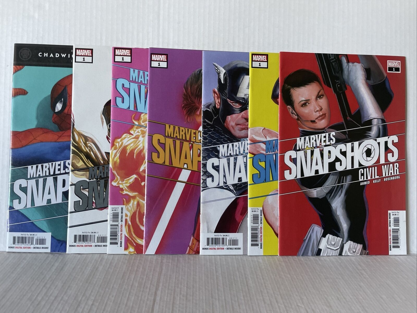 Marvel Snapshots Lot Of 7 SpiderMan Avengers Iron Man X-men Submariner ...