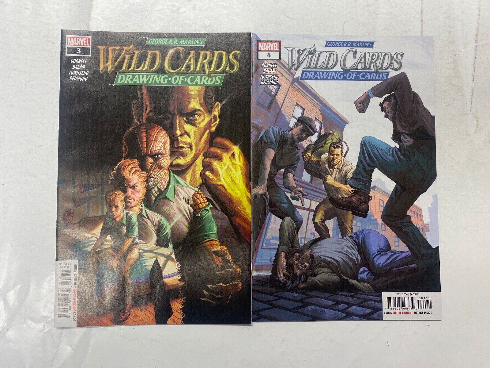 4 Wild Cards Drawing of Cards MARVEL comic books #1 2 3 4 5 KM26 ...