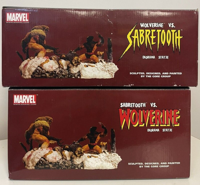 Dynamic Forces Wolverine Vs. Sabretooth Complete Diorama Statue Set ...