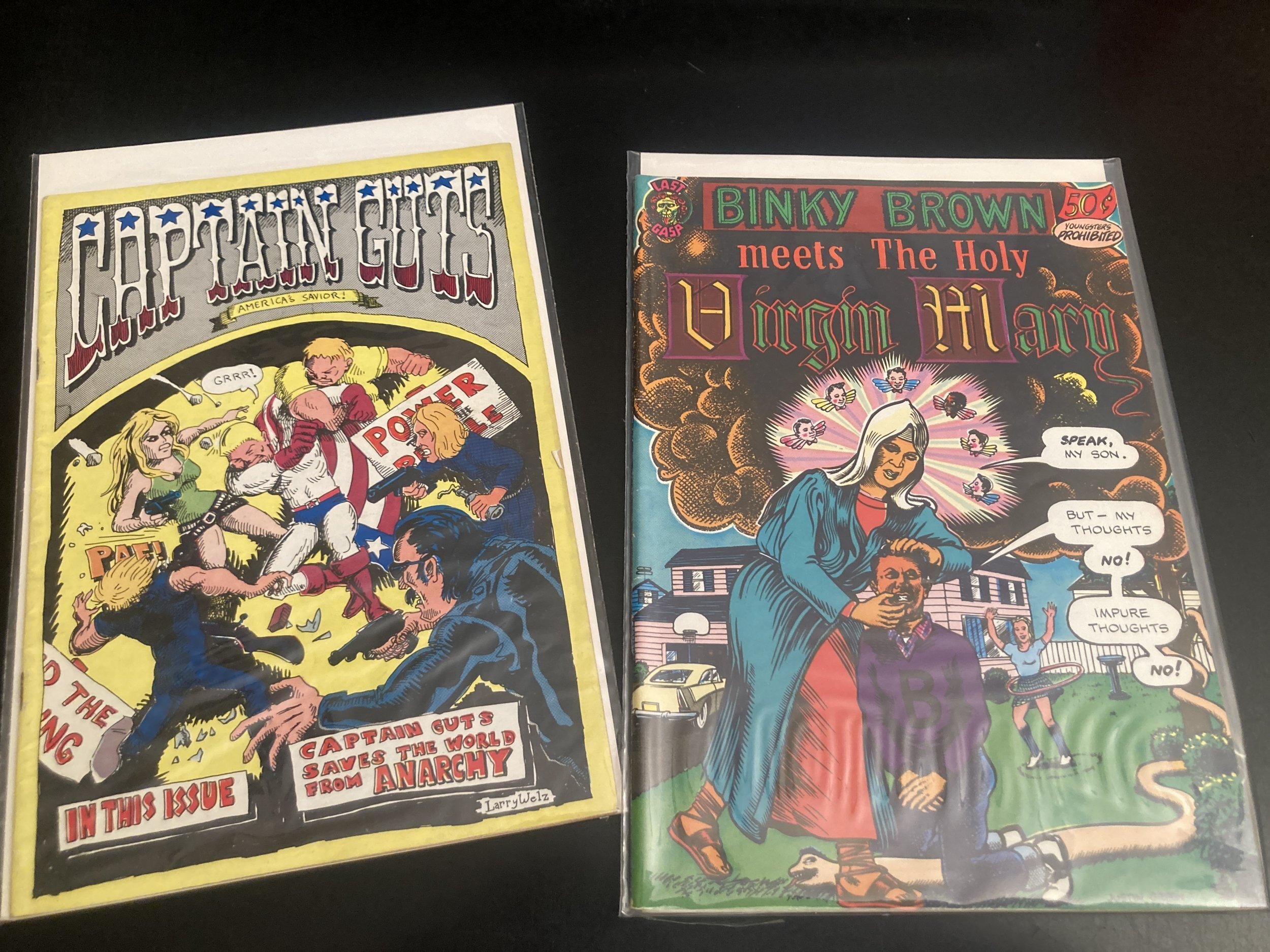 6 Early Underground Comix! H Bomb•Greaser•Myron Moose•Left Field•Binky ...