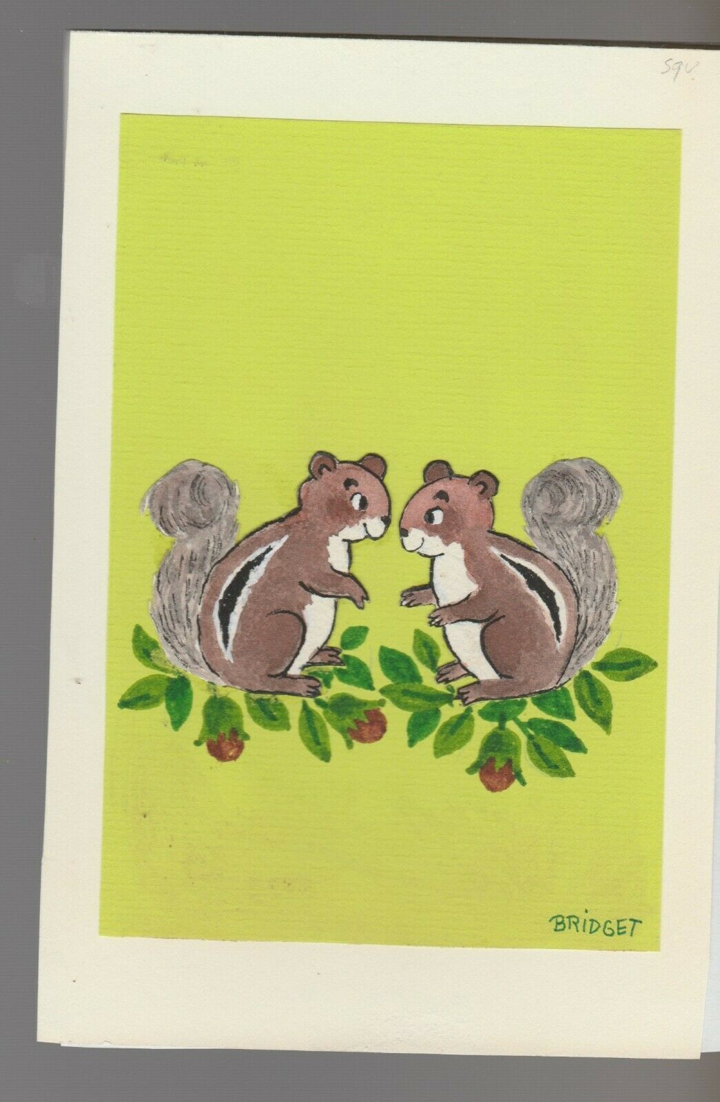 ANNIVERSARY Cute Cartoon Chipmunks 4.5x6.5 Greeting Card Art #FA0782 ...