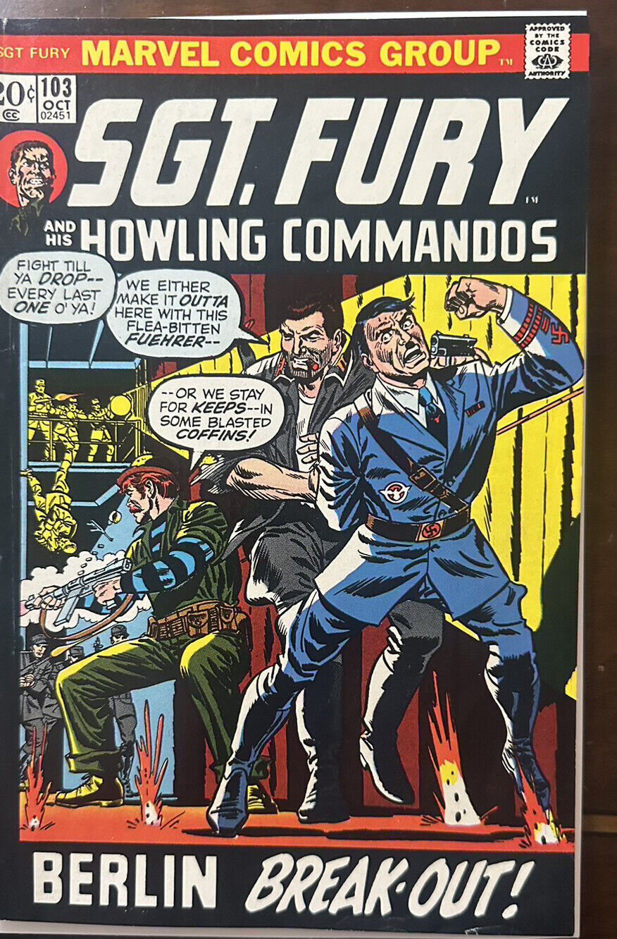 Sgt Fury #103 ORIGINAL Vintage 1972 Marvel Comics Berlin Breakout ...