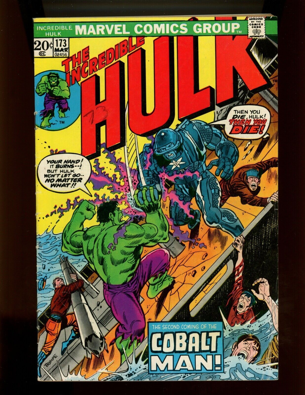 (1974) The Incredible Hulk #173 - THE COBALT MAN! (4.0) | Comic Books ...