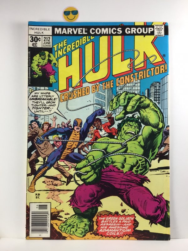The Incredible Hulk #212 (1977)Key 1 st app The Constrictor (Buscema ...