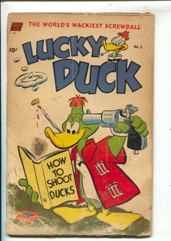 Lucky Duck #5 1953-Standard-1st issue-wacky humor by Irving Spector ...