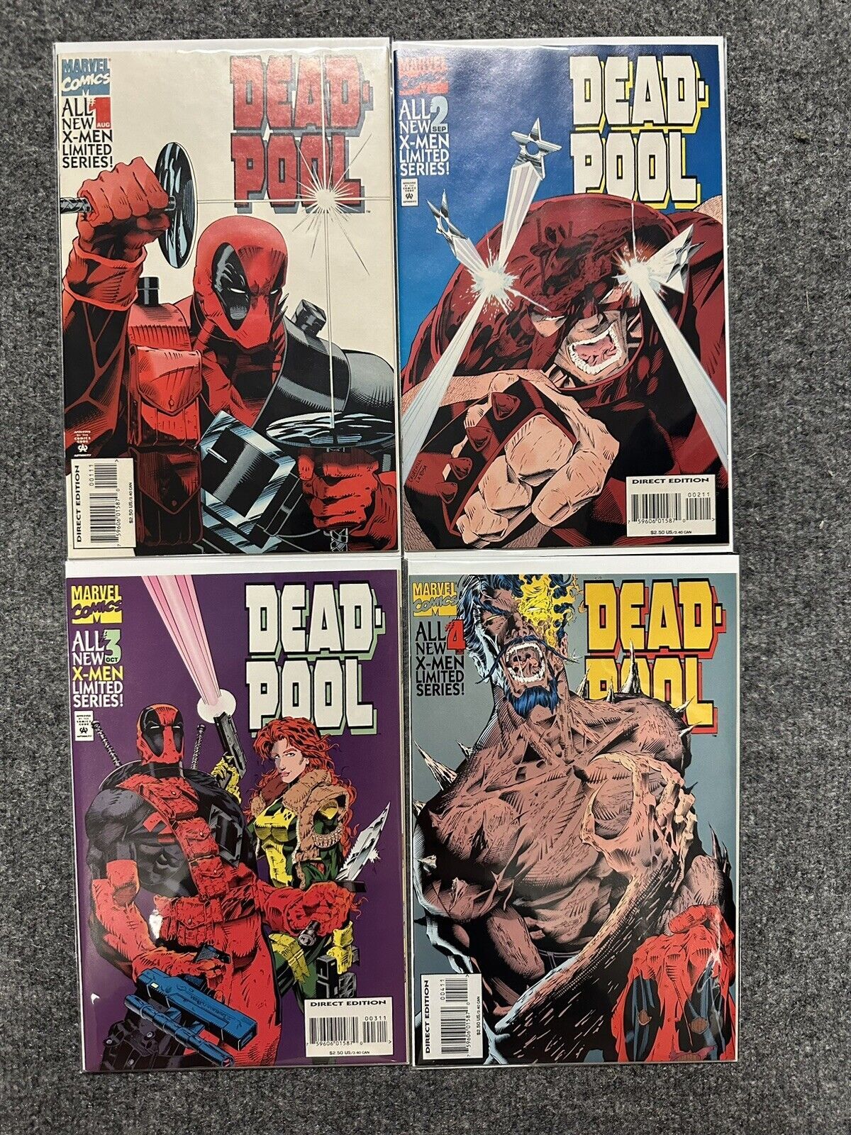 Deadpool #1-4 VF complete mini-series 1st Dr. Killebrew (Marvel 1994 ...