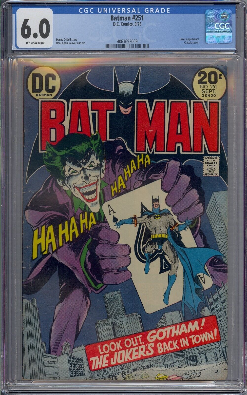 Batman #251 CGC 6.0 Joker Classic Cover Neal Adams | Comic Books ...