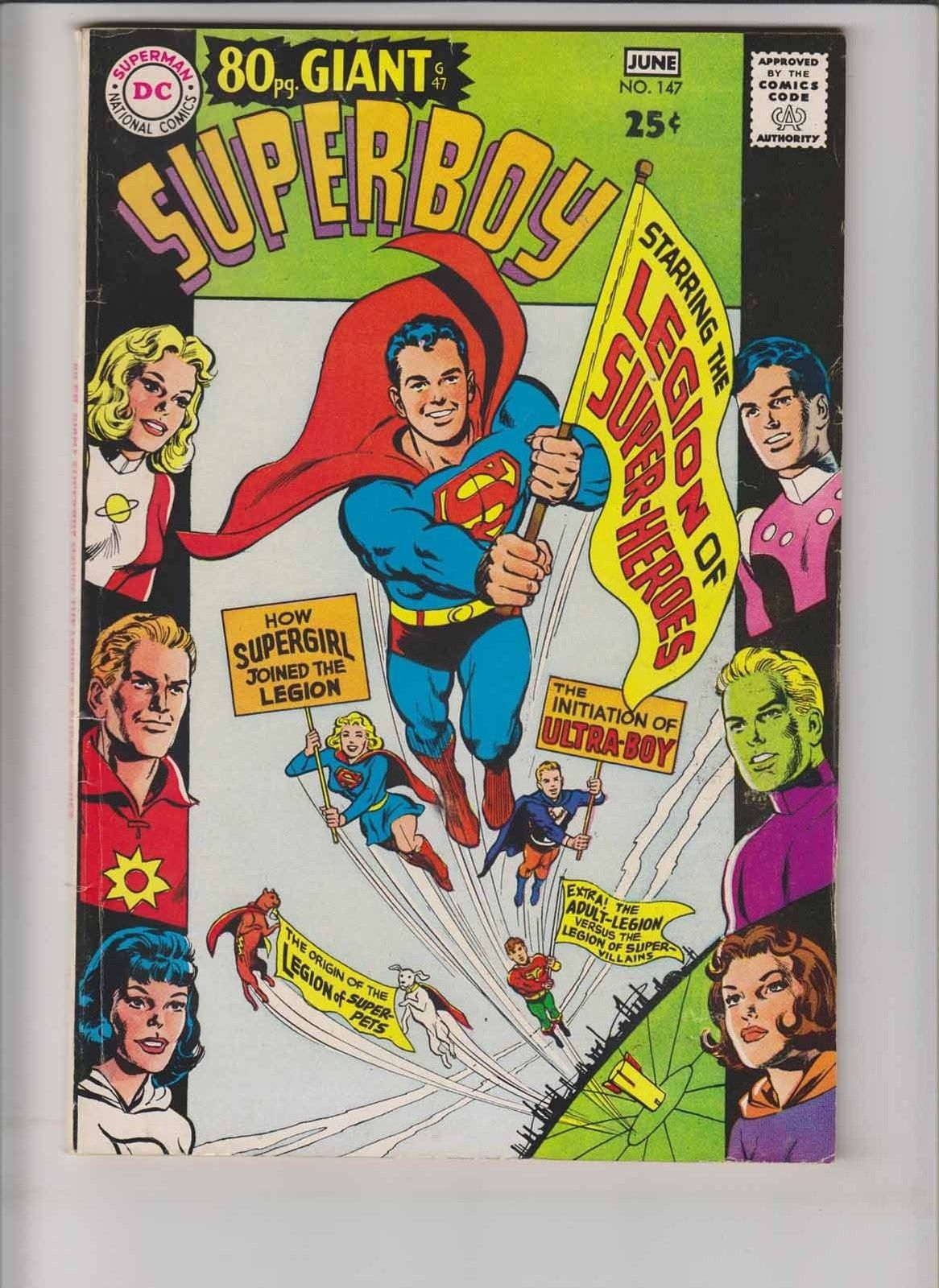 Superboy #147 FN june 1968 - DC 80 page giant G-47 - legion of ...