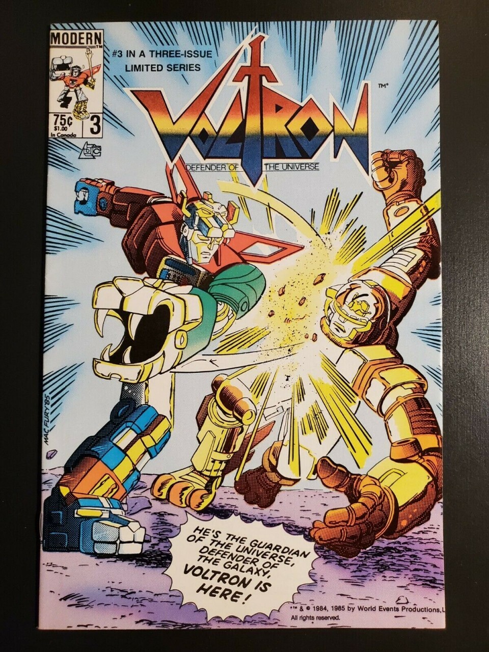 Voltron Defender of the Universe #3 of 3 mini ser (1984) VF Modern ...