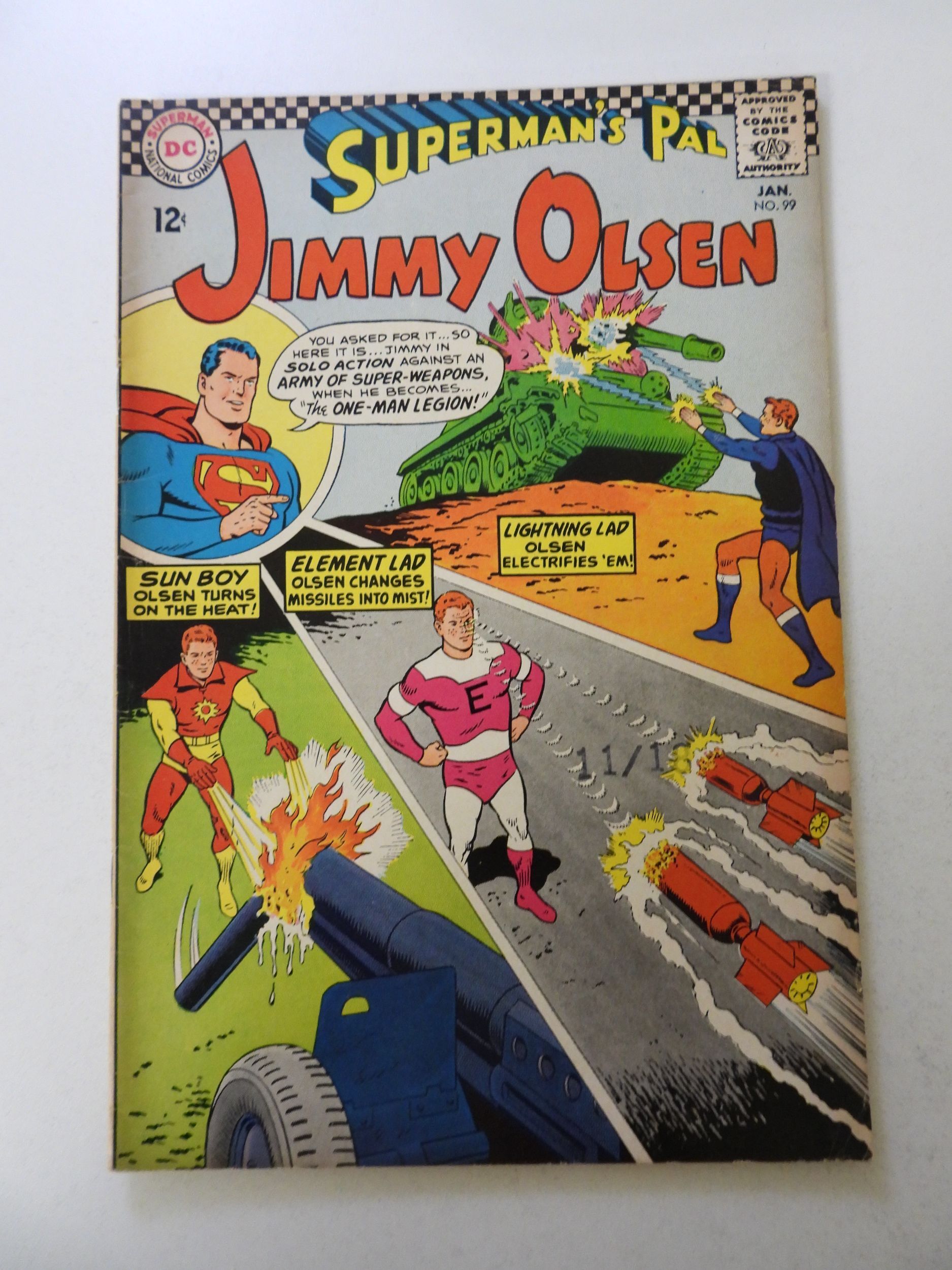 Superman's Pal, Jimmy Olsen #99 (1967) FN/VF "date stamp front cover ...