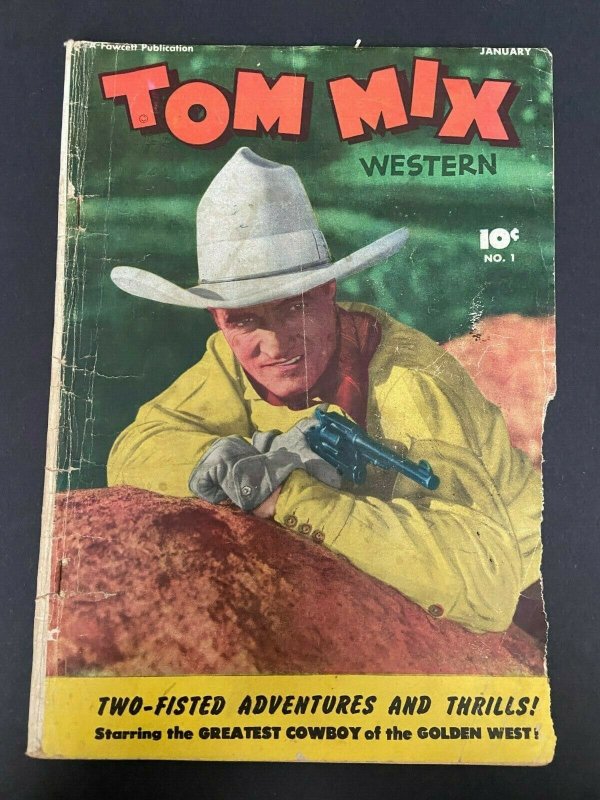 Tom Mix Western 1 GD+ (Fawcett Jan. 1948) | Comic Books - Golden Age ...