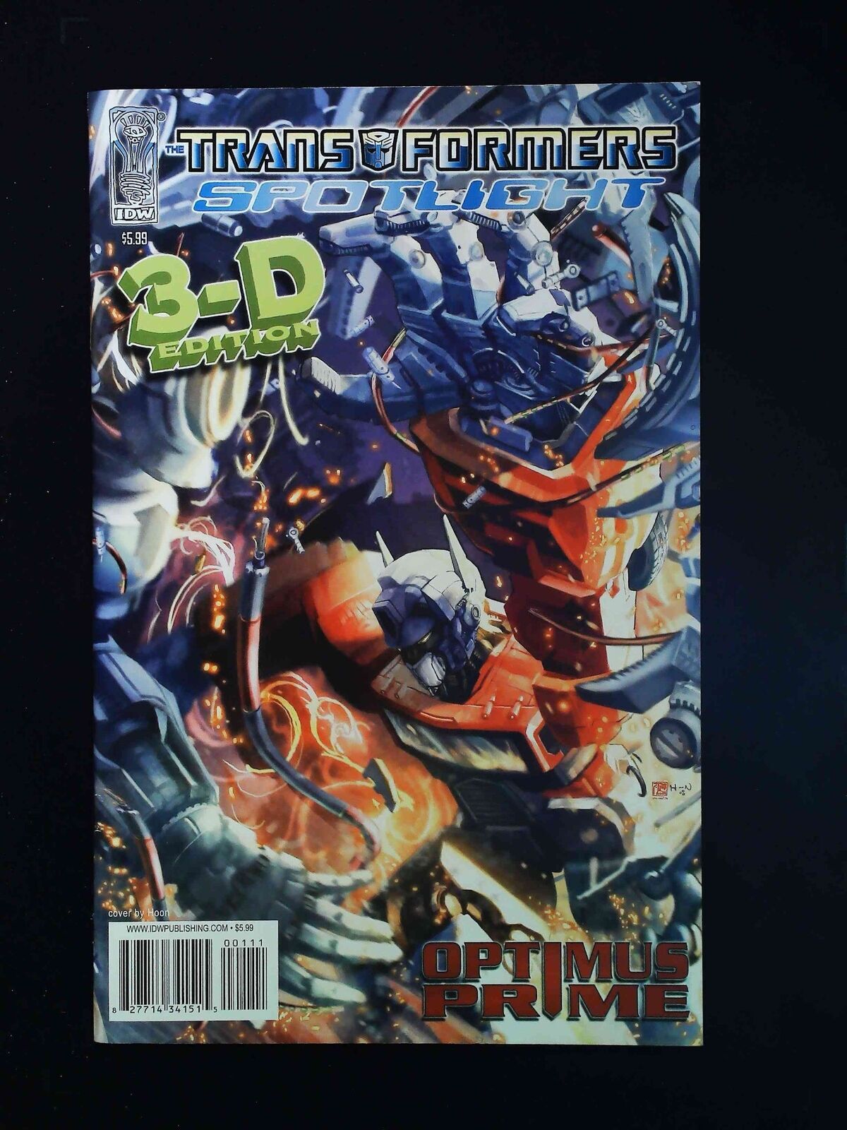Transformers Spotlight Optimus Prime 3-D #0 Idw Comics 2007 Vf+ | Comic ...