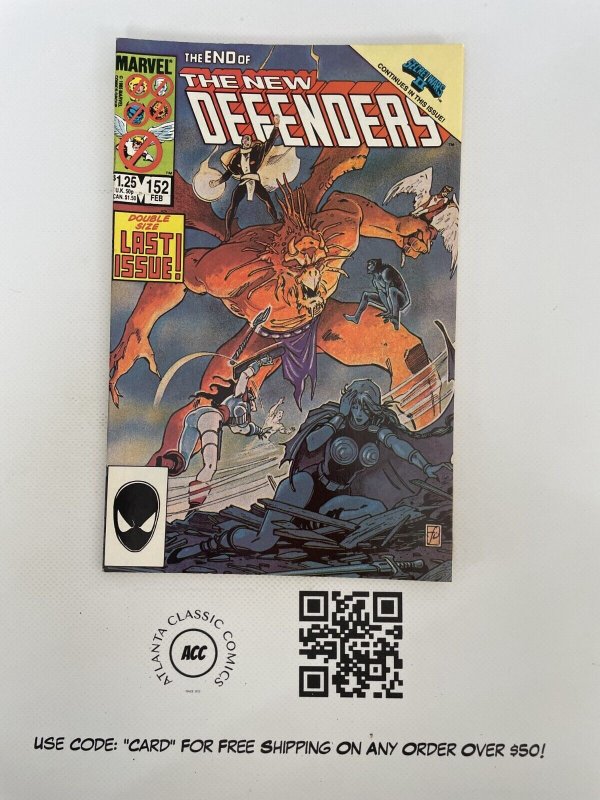 Defenders # 152 NM- Marvel Comic Book Valkyrie Beast Iceman Angel X-Men ...