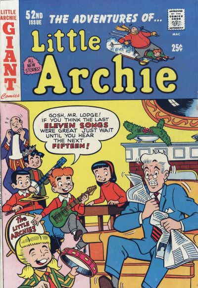 Little Archie #52 FAIR ; Archie | low grade comic March 1969 Band Cover ...