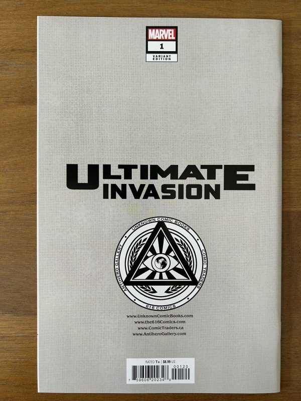 Ultimate Invasion #1 Unknown Comics Davide Paratore Exclusive Virgin ...